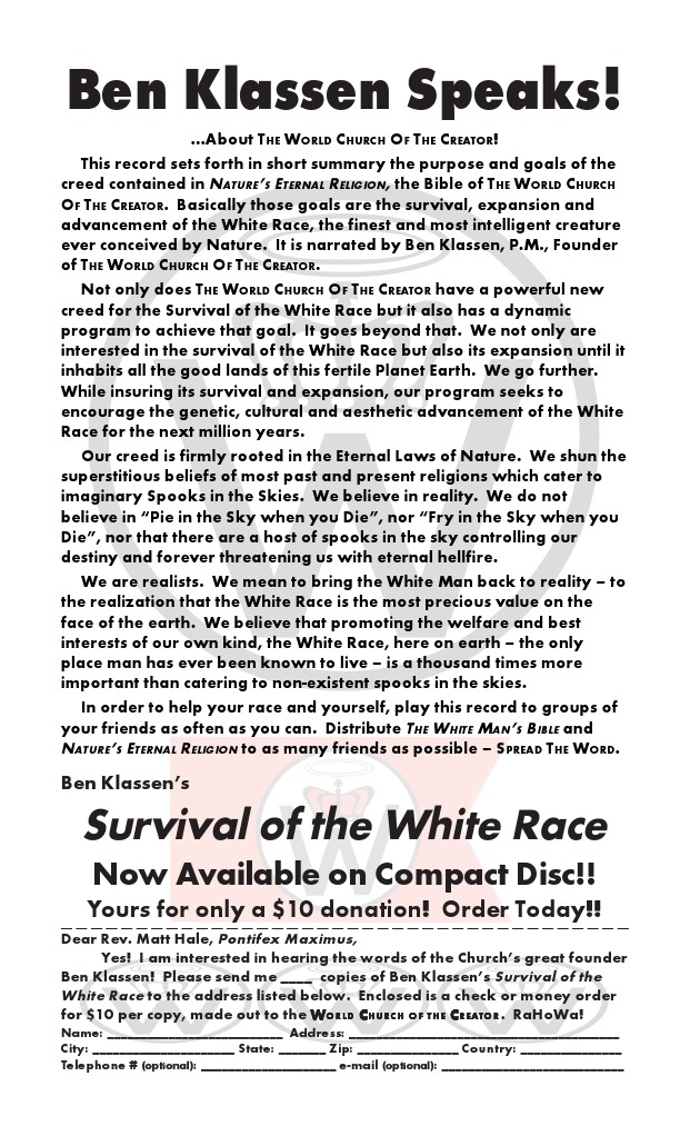 Klassen CD Reorder Form | PDF | Religion And Belief