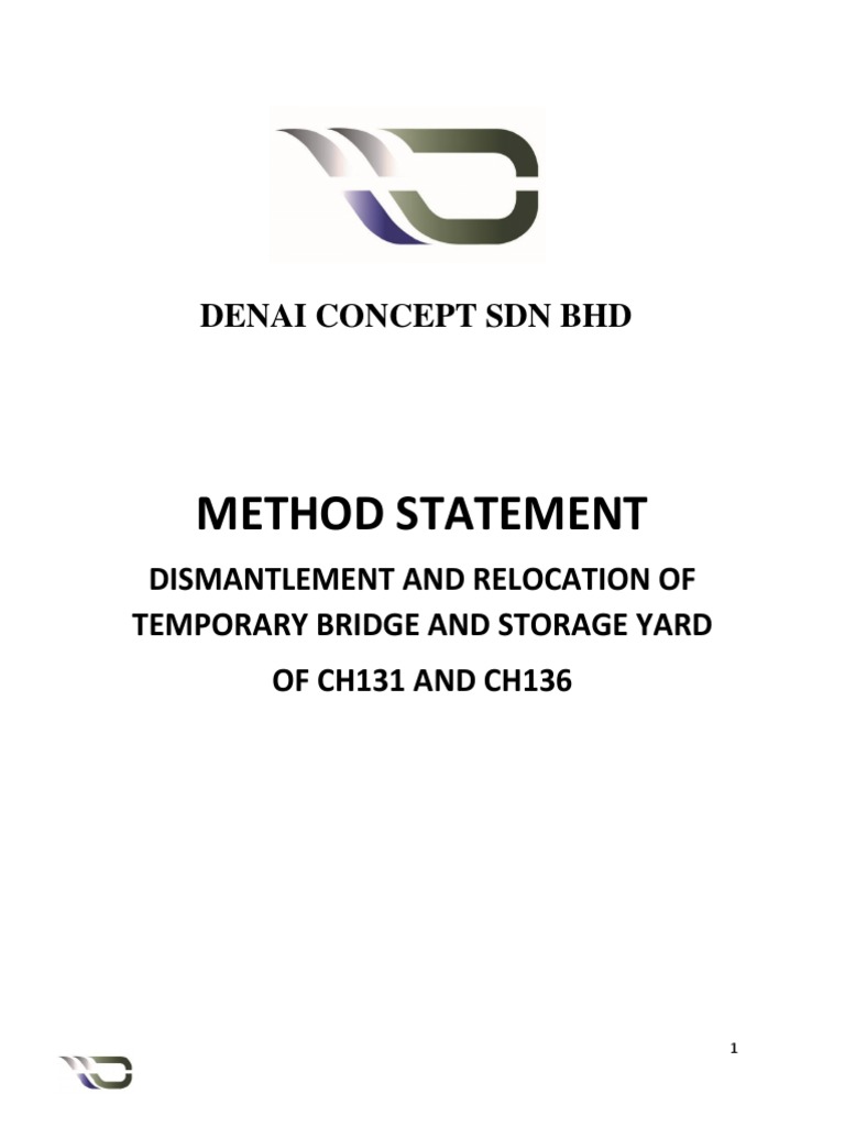 Method Statement For Dismantle and Relocate Ecrl | Download Free PDF | Deep Foundation | Crane ...