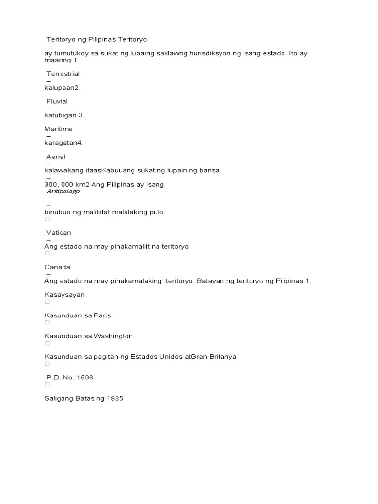 Teritoryo NG Pilipinas | PDF