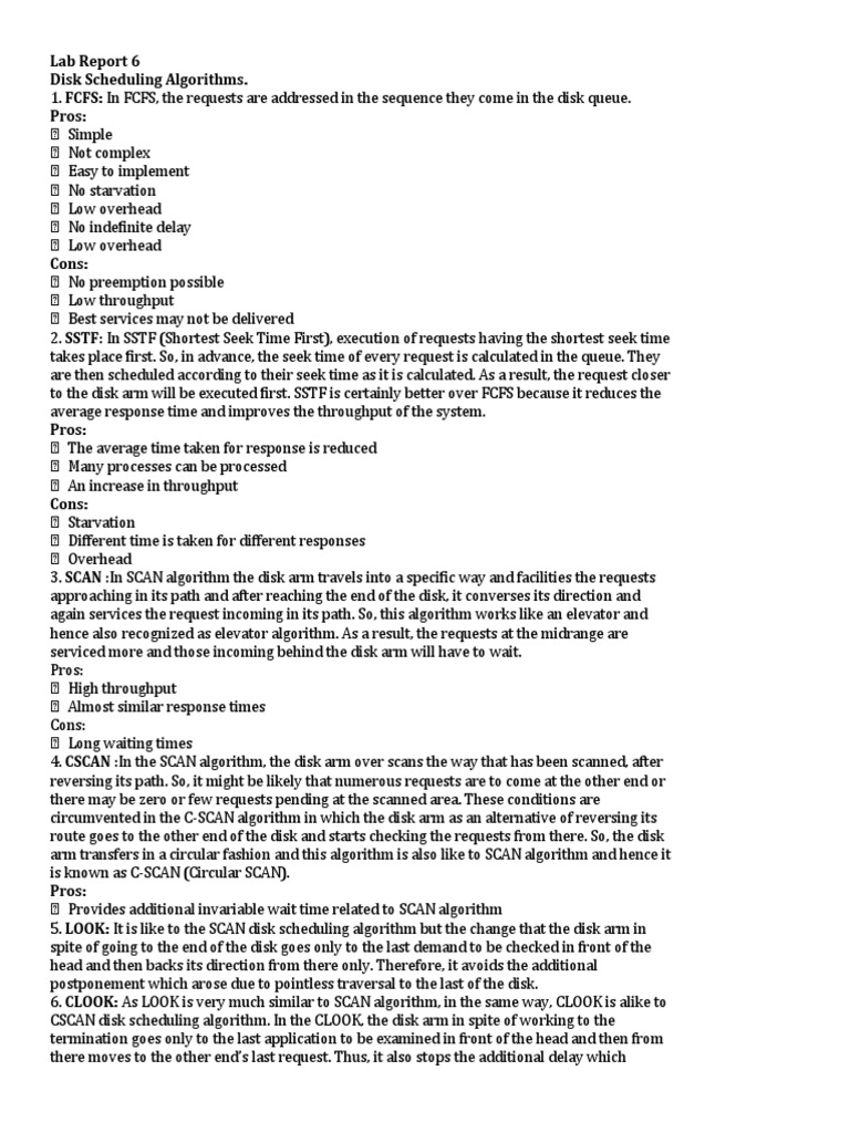 Disk Scheduling Algorithm Part1 Pdf Scheduling Computing 9725