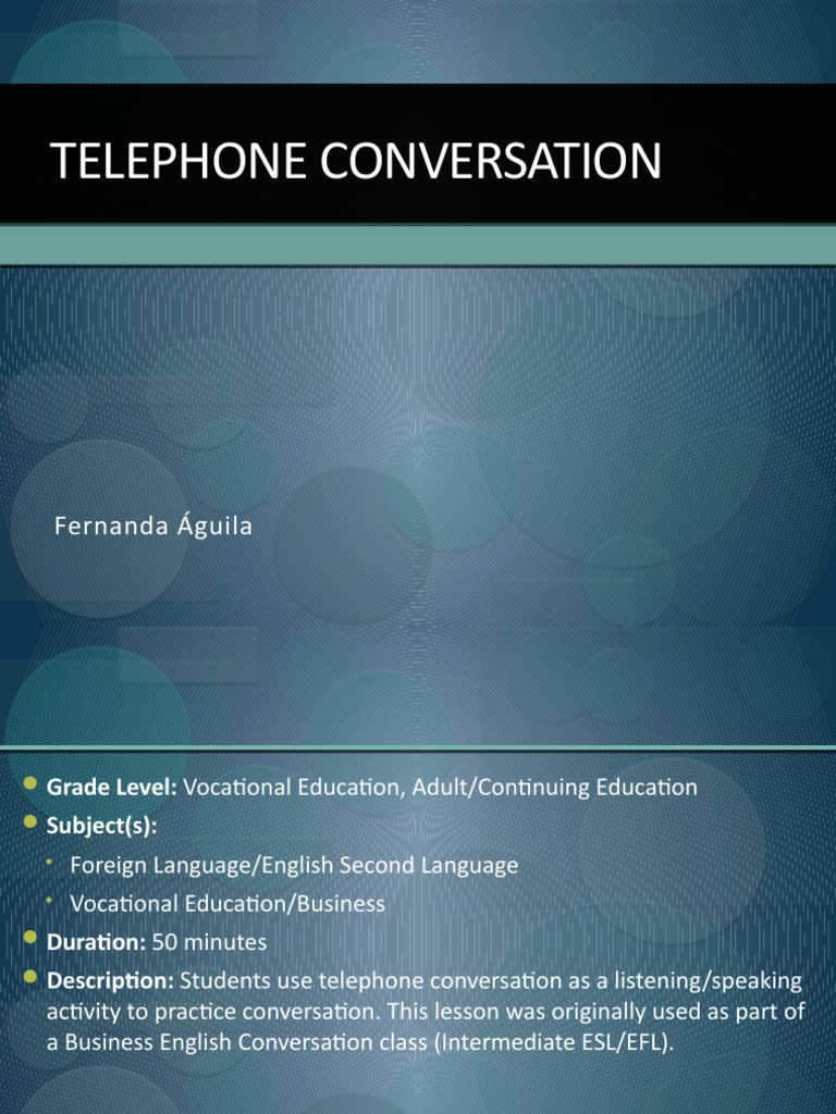 Business English Phone Skills | PDF | English As A Second Or Foreign ...