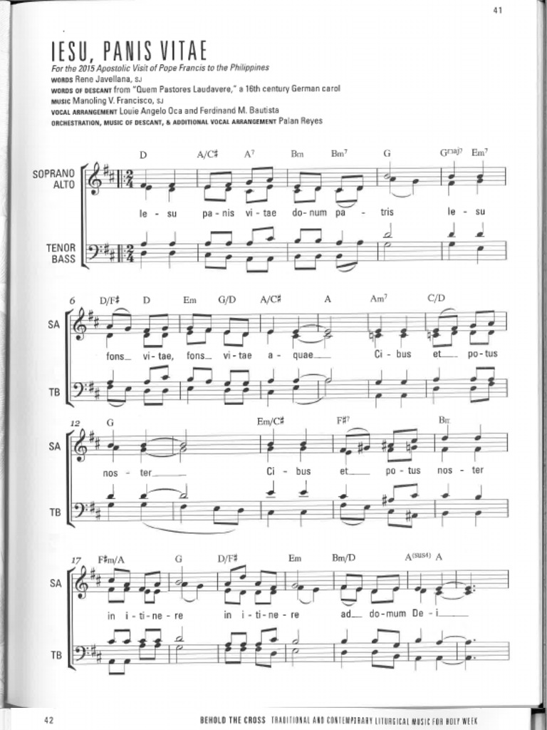 Iesu Panis Vitae Behold The Cross | PDF