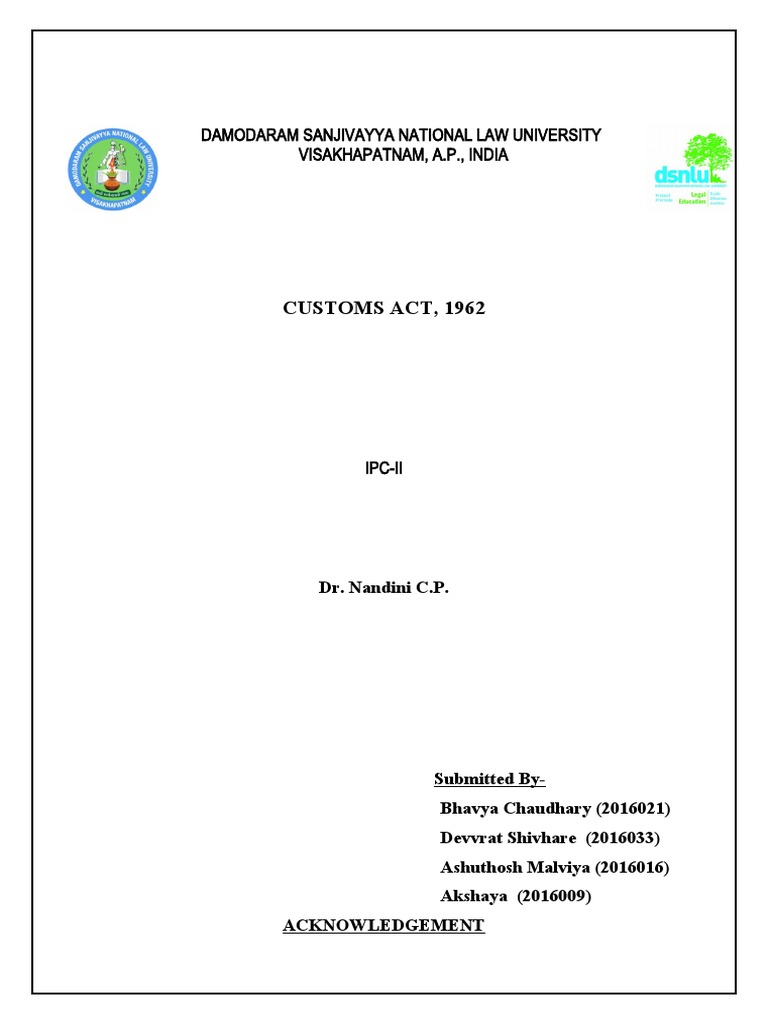 Ipc Project | PDF | Customs | Fine (Penalty)