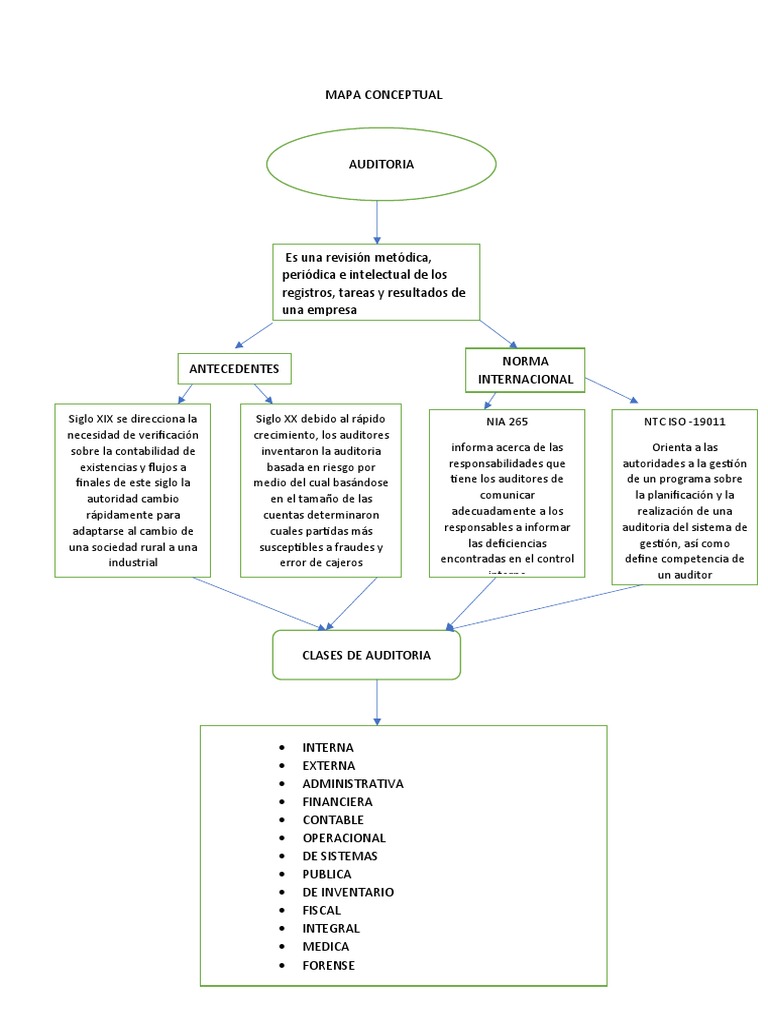 Mapa Conceptual Auditoria | PDF | Auditoría | Contabilidad
