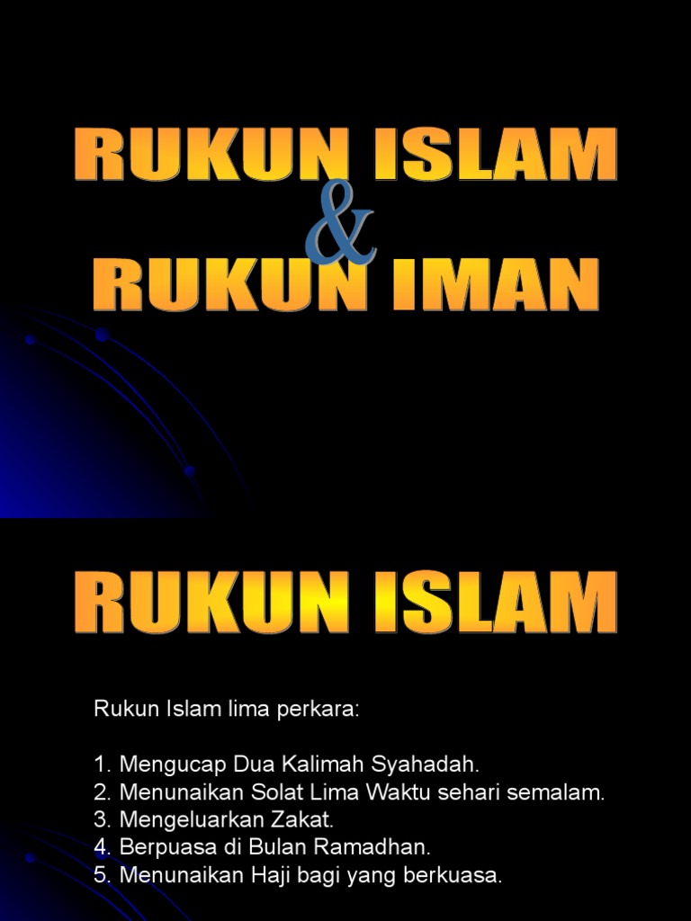 Rukun Iman Dan Rukun Islam | PDF