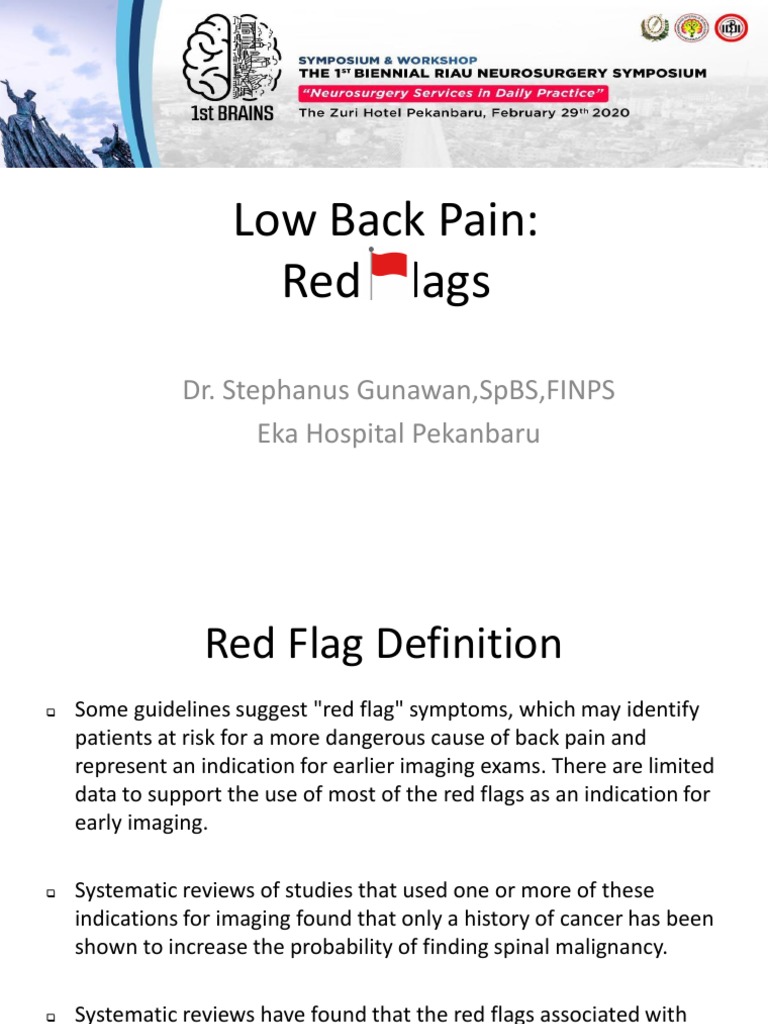 Low Back Pain: Identifying Red Flags | PDF | Back Pain | Low Back Pain