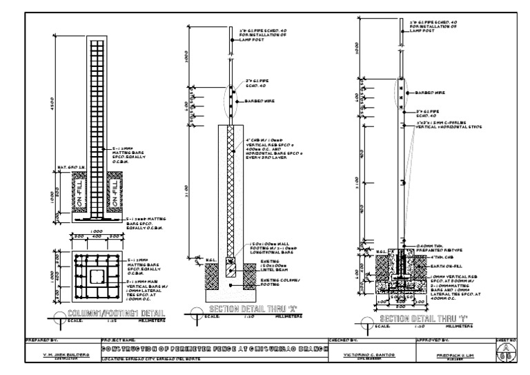 Perimeter Fence Rev 02-6 | PDF | Building Engineering | Economic Sectors