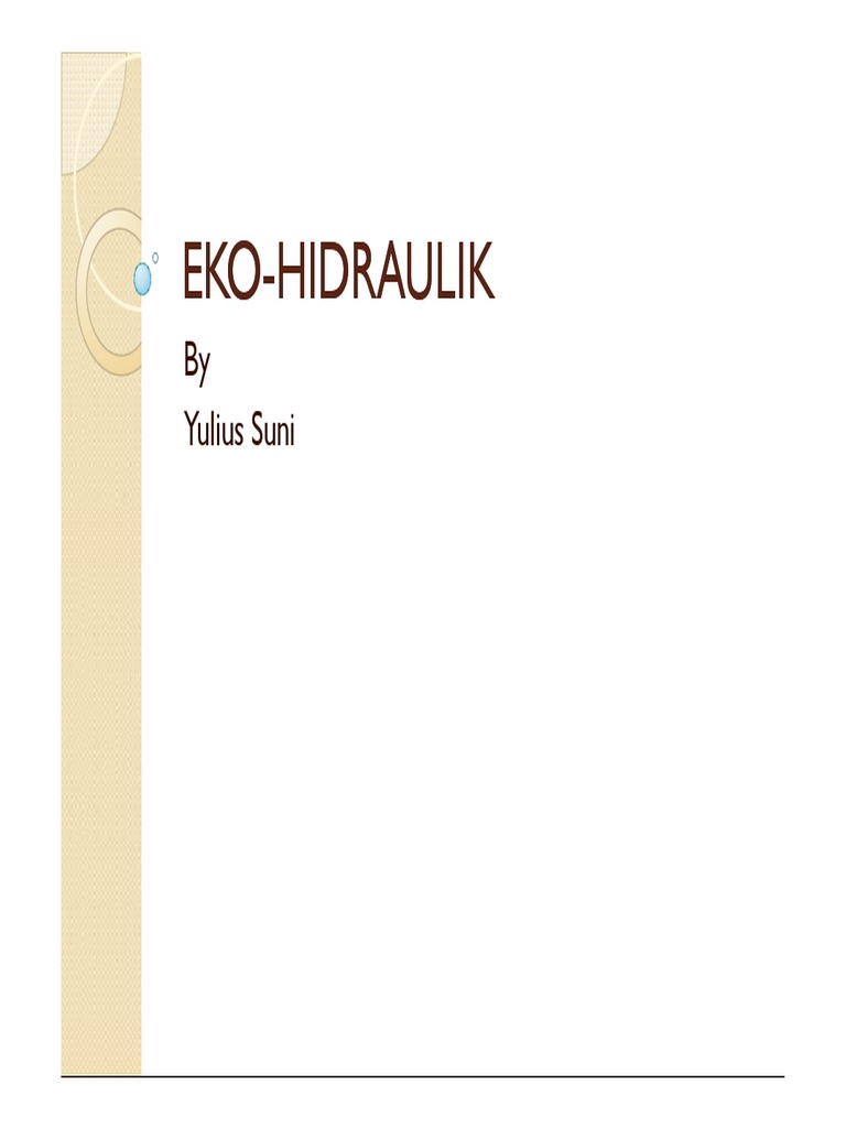 Eko Hidraulik | PDF | Griya & Taman | Sains & Matematika