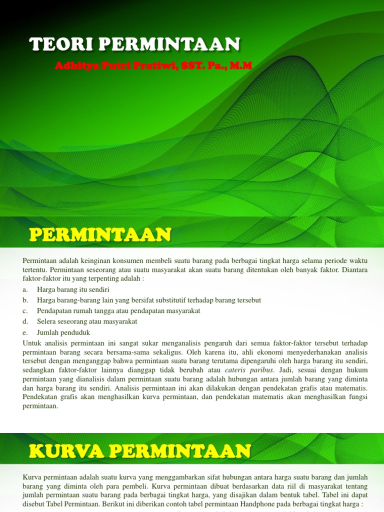Teori Permintaan PDF | PDF