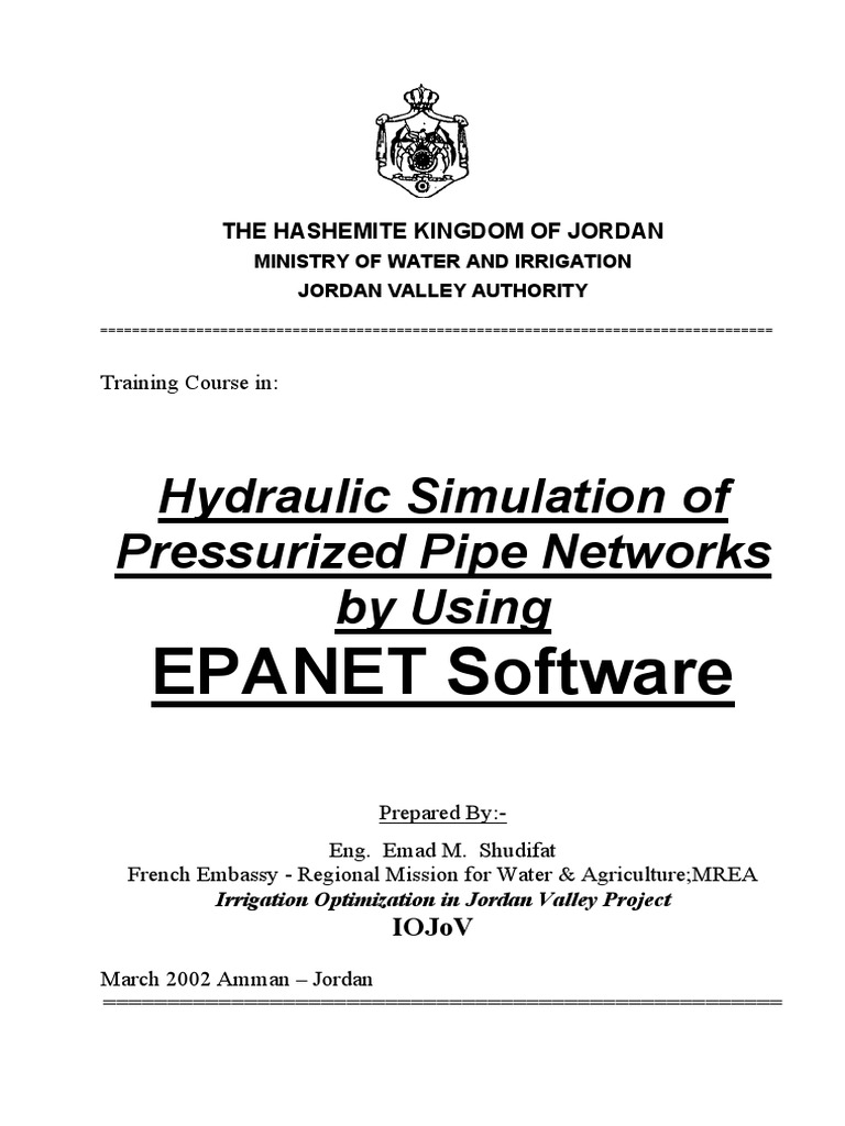 Epanet Training Pdf Computing Computing And Information Technology