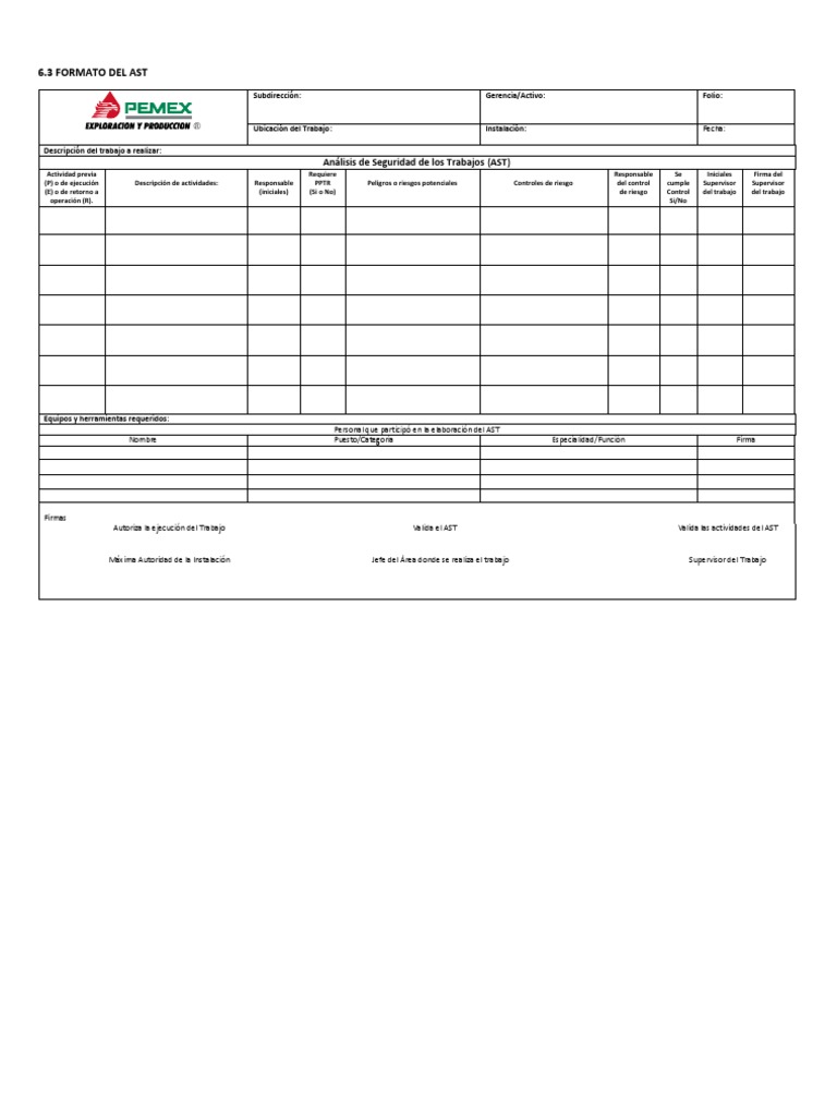 Formatos - Ast | PDF