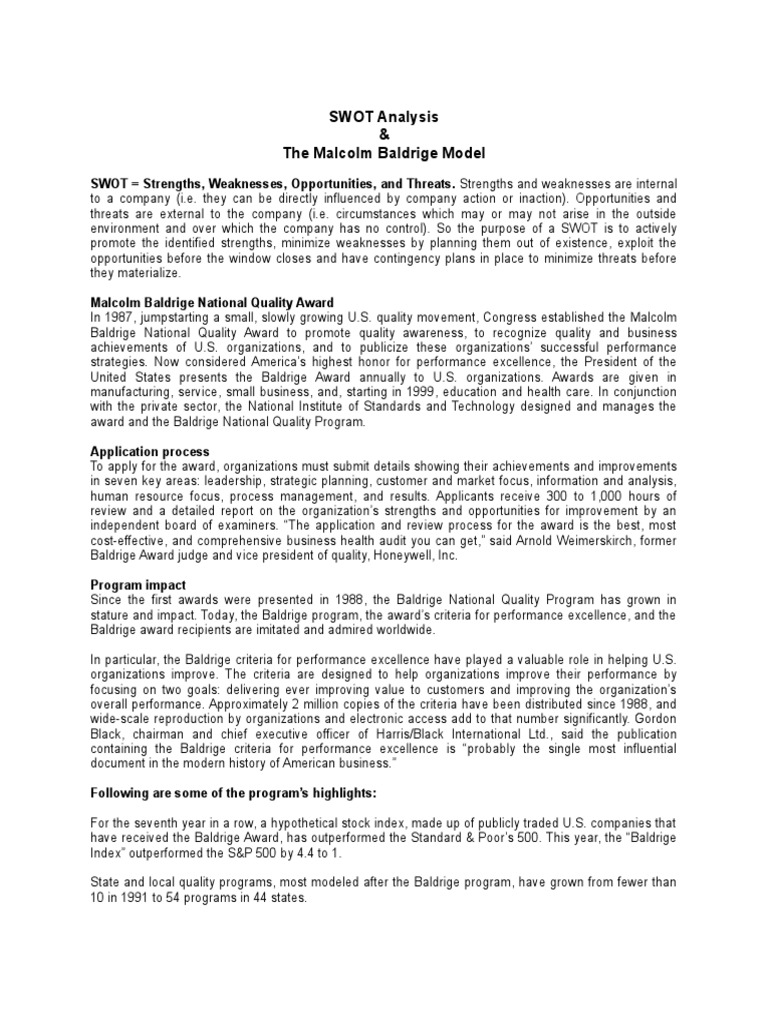 SWOT Analysis | PDF | Swot Analysis | Iso 9000