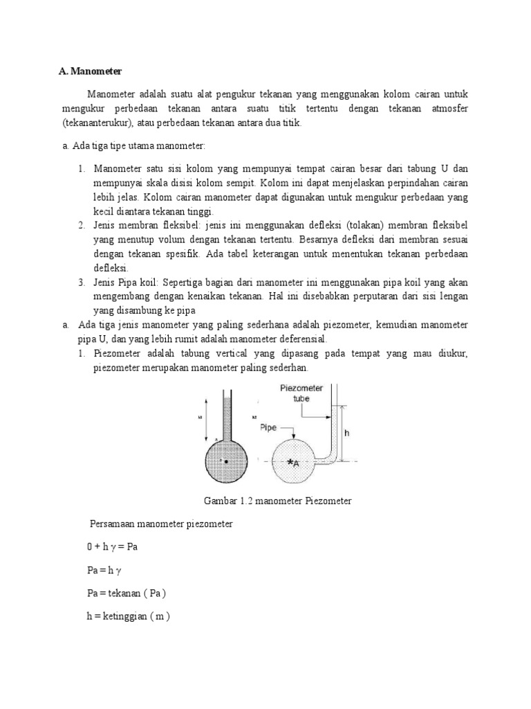 Manometer | PDF