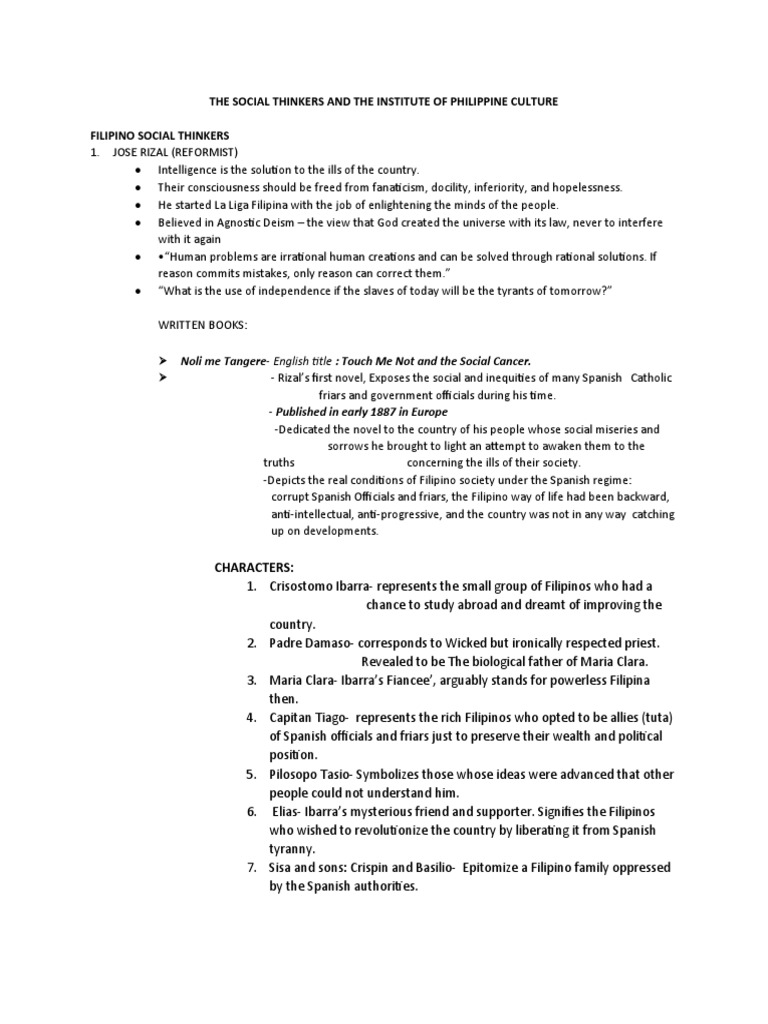 Filipino Social Thinkers Overview | PDF | Social Science | History