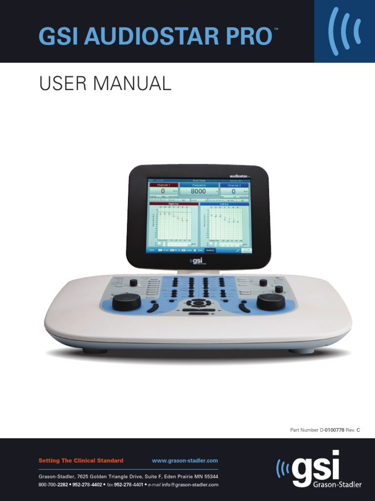 Grason-Stadler GSI Audiostar Pro Instruction Manual Rev C | PDF ...