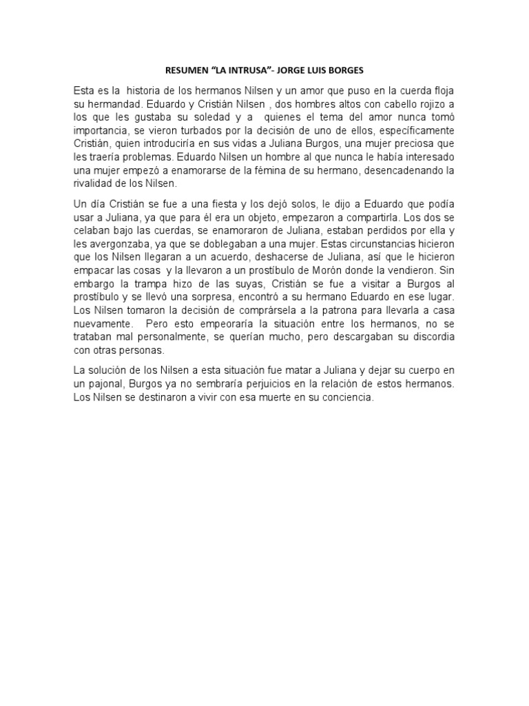 RESUMEN Jorge Luis Borges | PDF