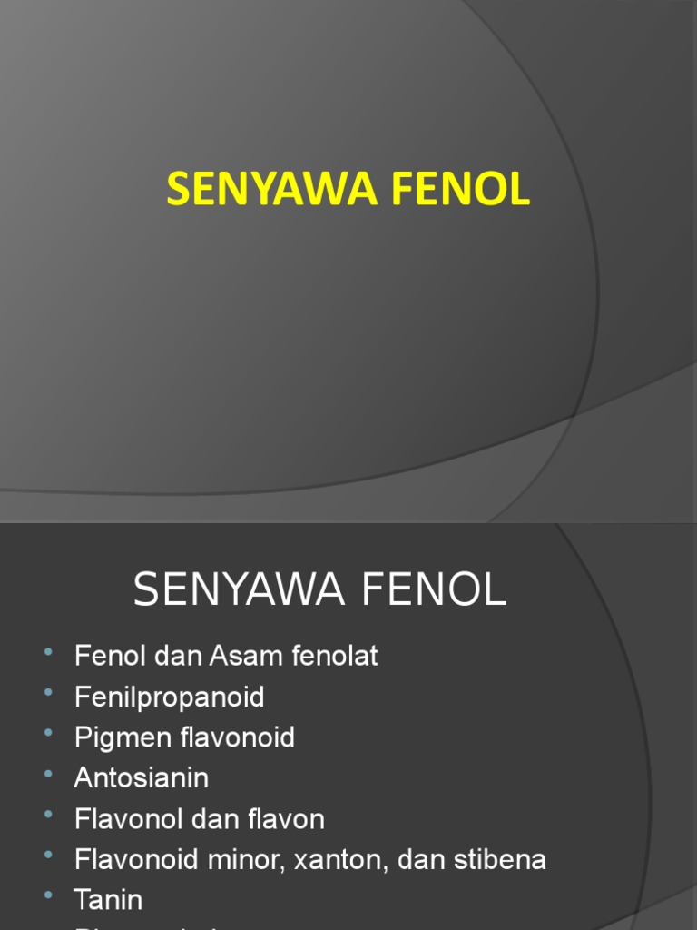 Struktur dan Kegunaan Senyawa Fenol | PDF
