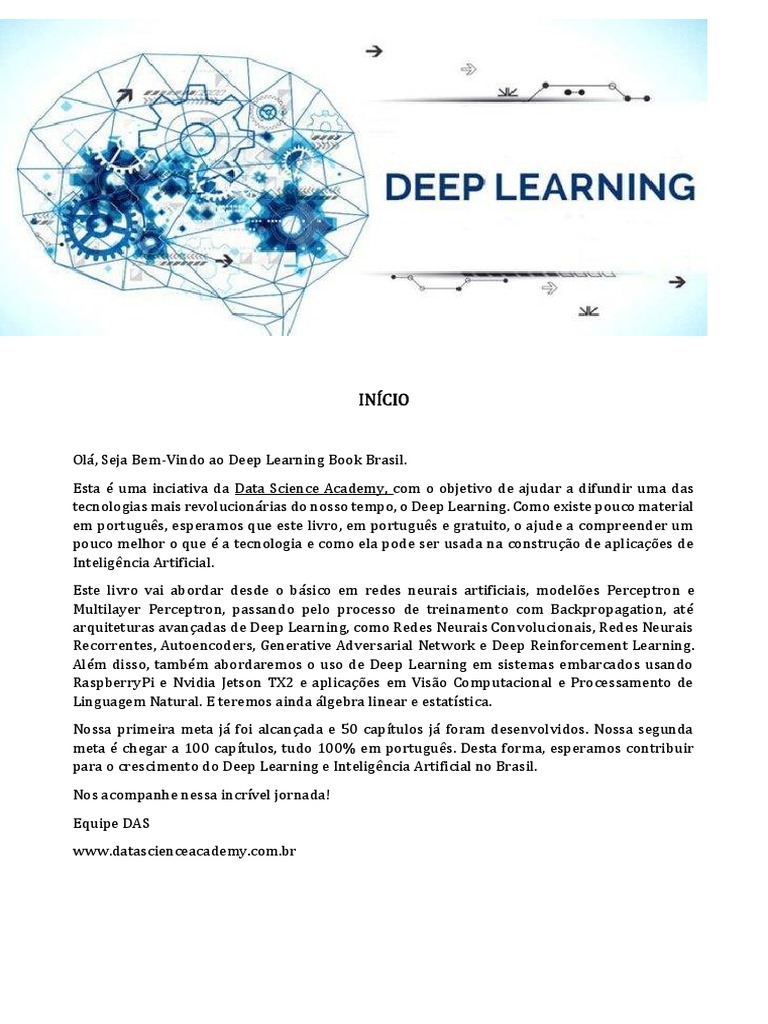 Deep Learning Book PDF | PDF | Aprendizagem profunda | Rede neural ...