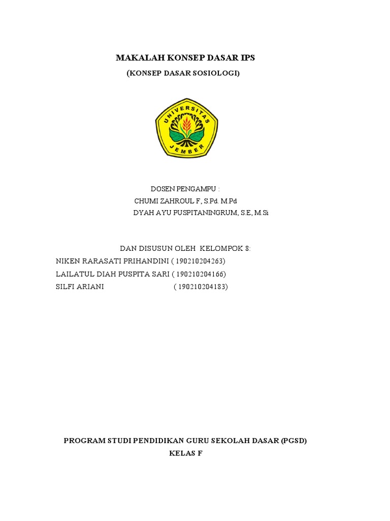 Makalah Konsep Dasar Ips | PDF