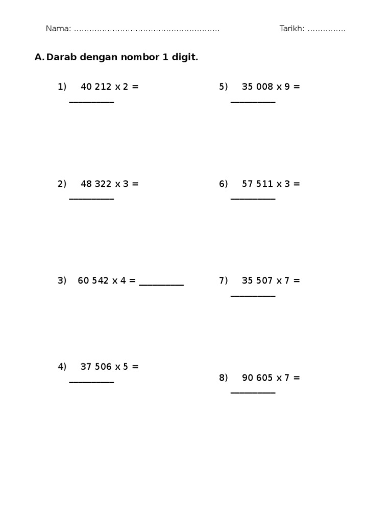 Latihan Darab Tahun 5 Pdf