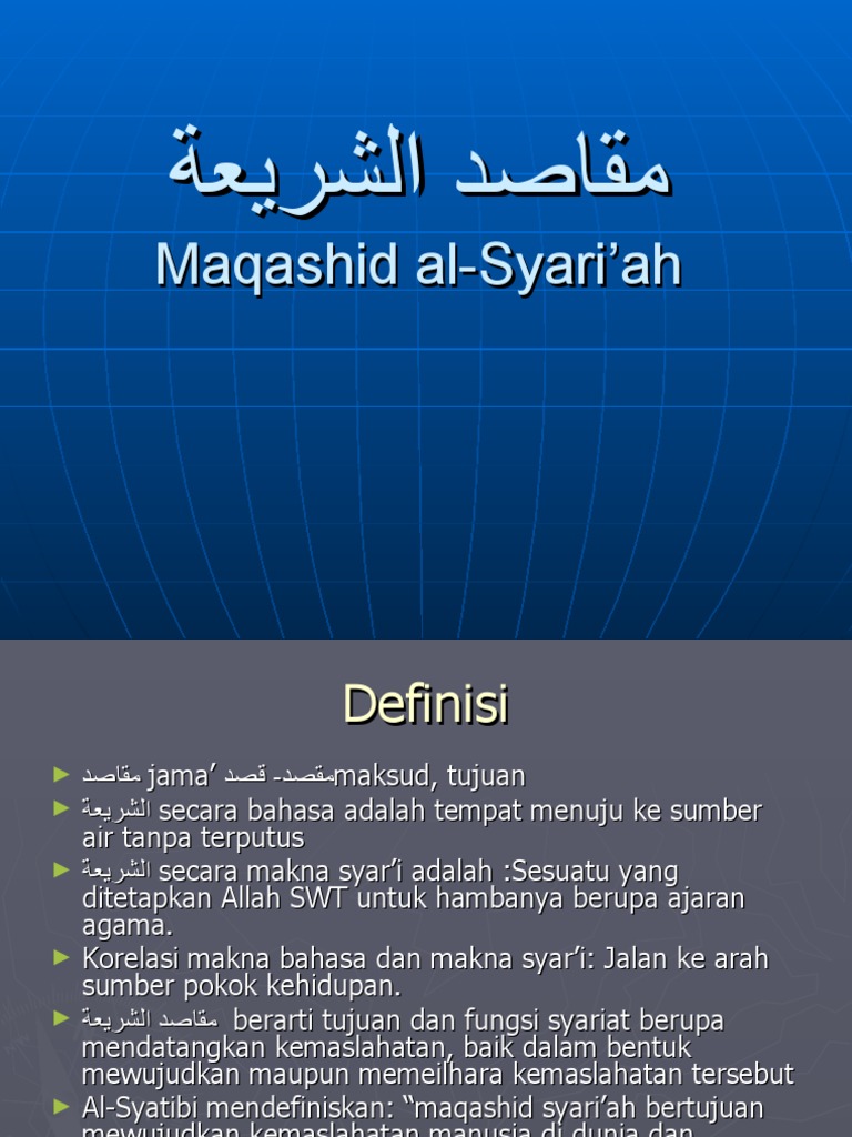 MAQASHID AL-SYARIAH: Tujuan dan Fungsi Hukum Islam | PDF