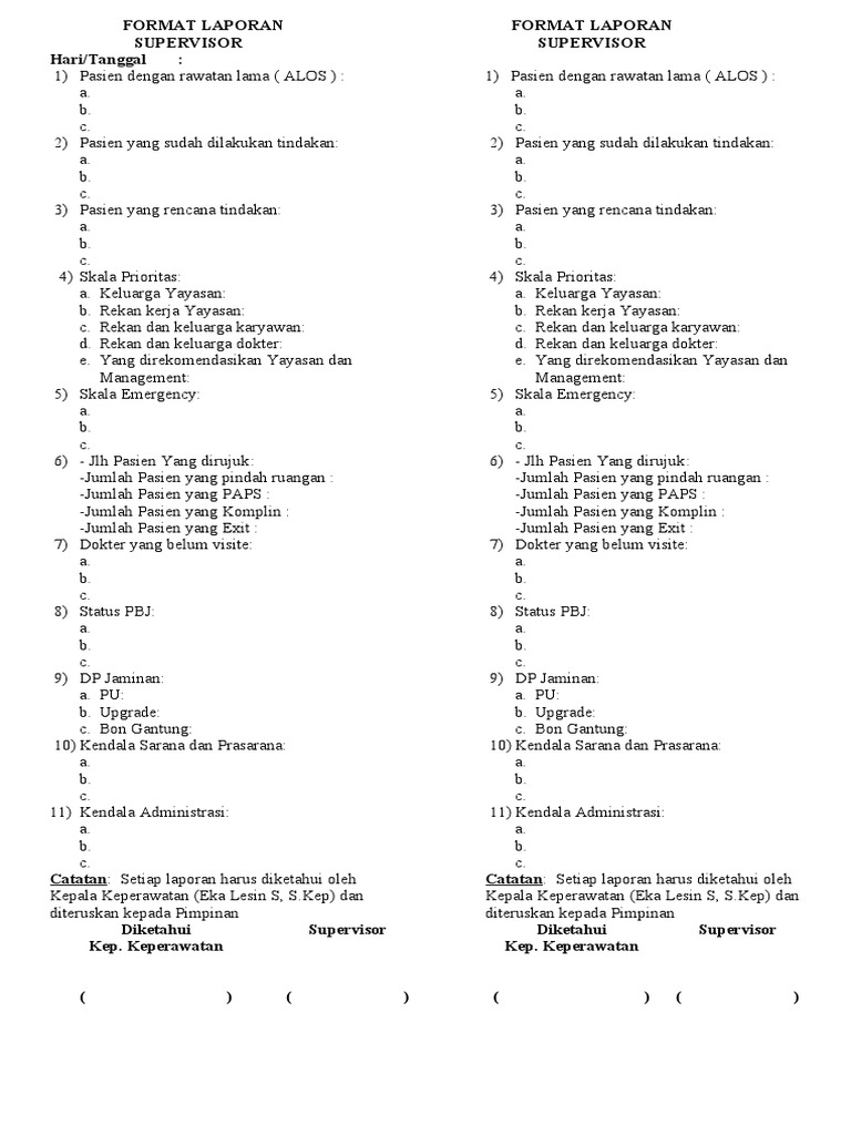 Format Laporan SPV | PDF