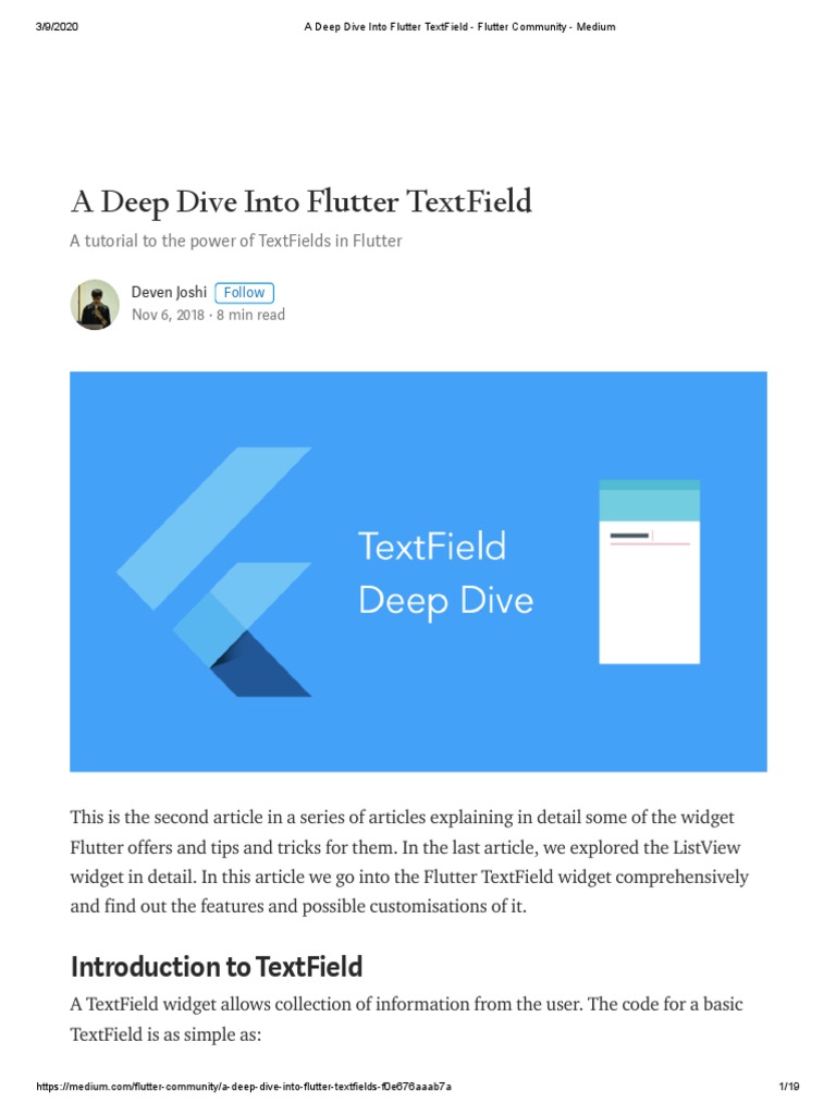 A Deep Dive Into Flutter TextField | PDF | Computer Keyboard | System ...