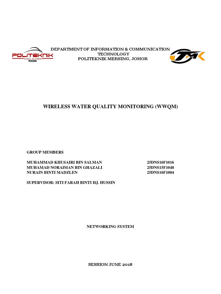 Wireless Water Quality Monitoring (WWQM) | PDF | Arduino | Electrical ...