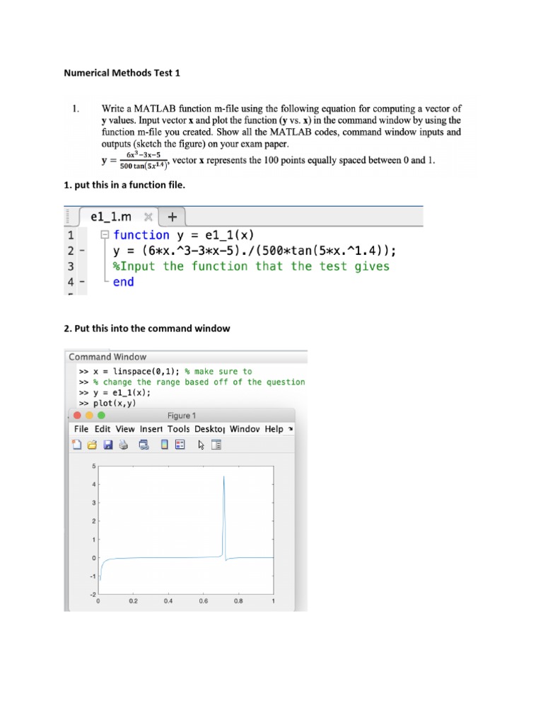 Numerical Methods Test 1: Answers | PDF | Matrix (Mathematics ...