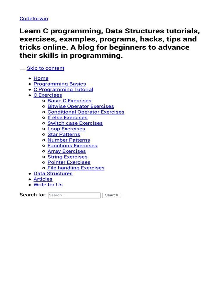 C Program To Toggle Nth Bit Of Number Html Pdf C Programming Language Computer Programming