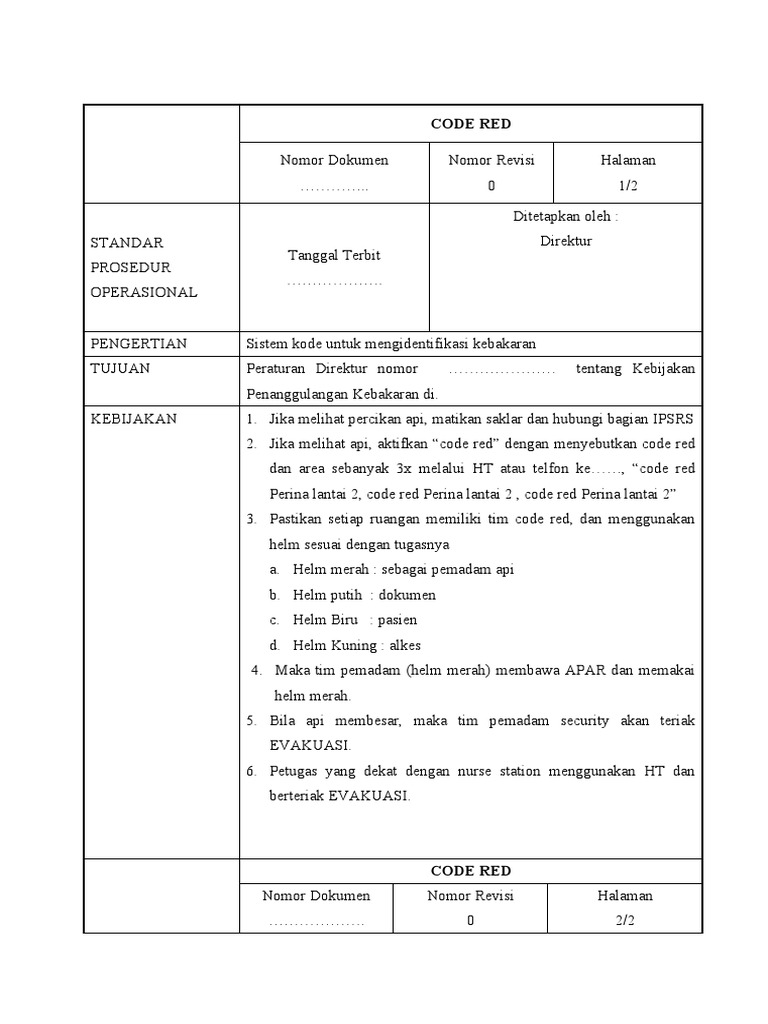 SPO Code Red | PDF