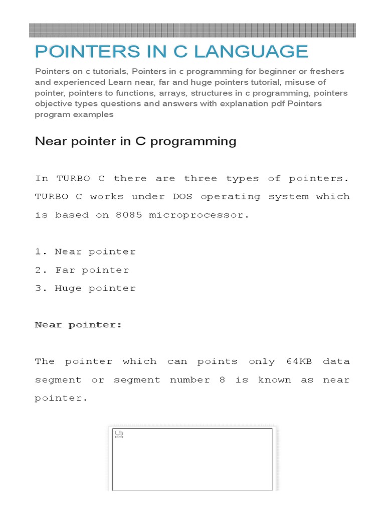 Near Pointer in C Programming - 10.html | PDF | Pointer (Computer Programming) | Integer ...