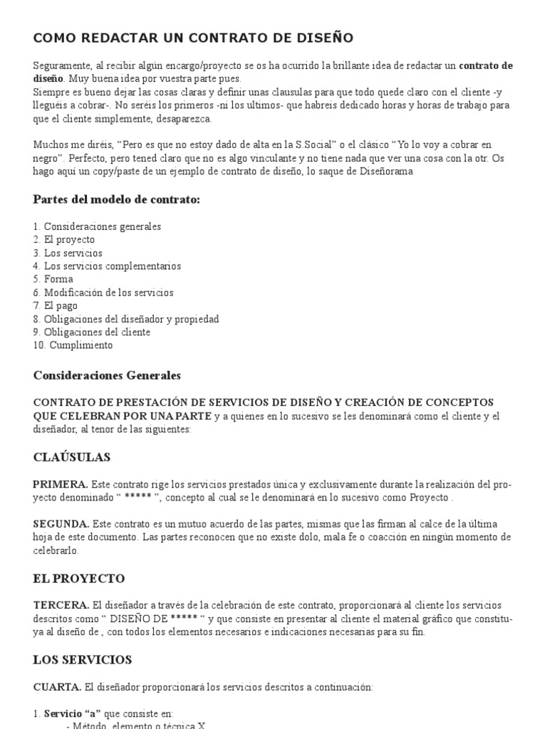 Contrato de Diseño