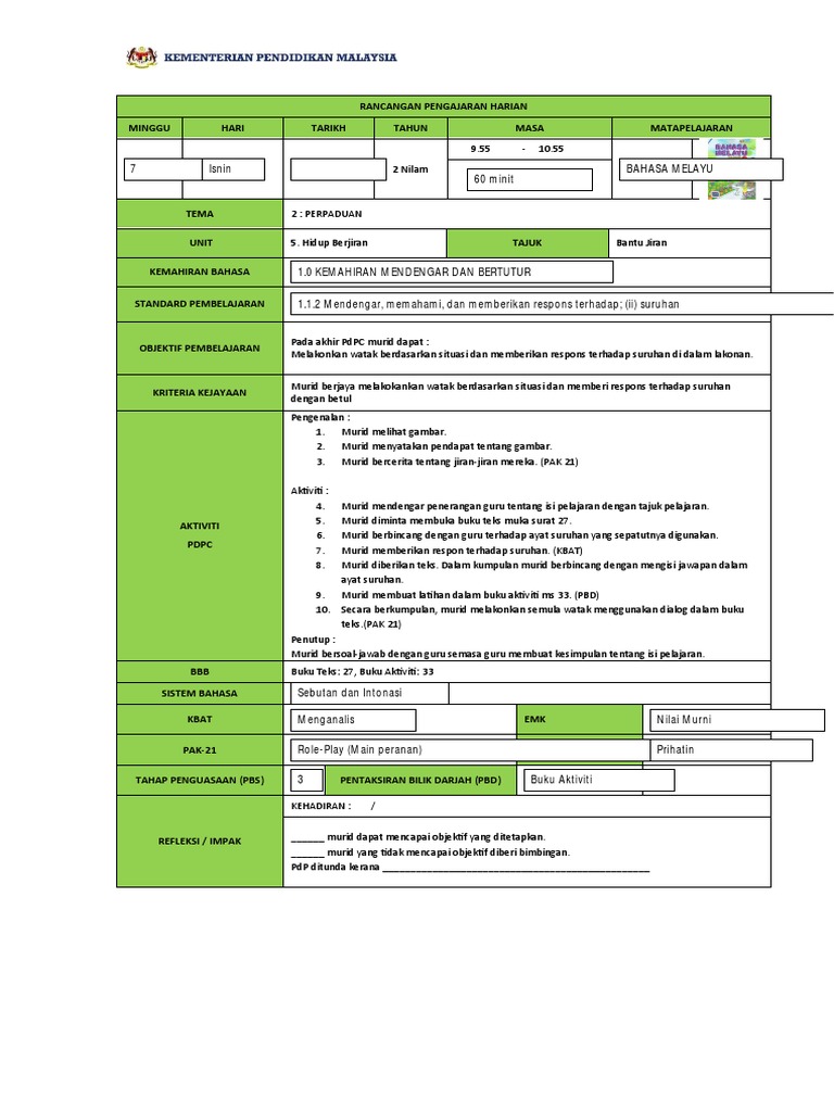 RPH BM THN 2 (M7) | PDF