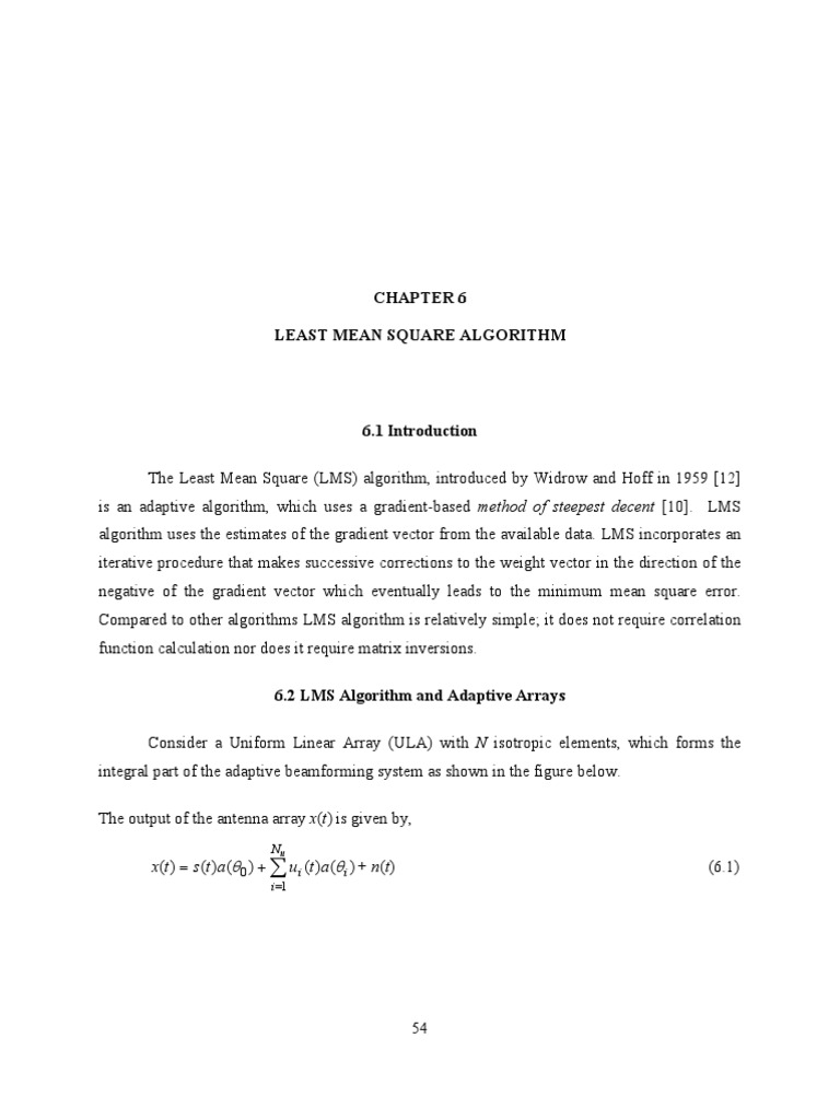 Least Mean Square Algorithm: X A T U A T S T X | PDF | Teaching Methods & Materials | Computers