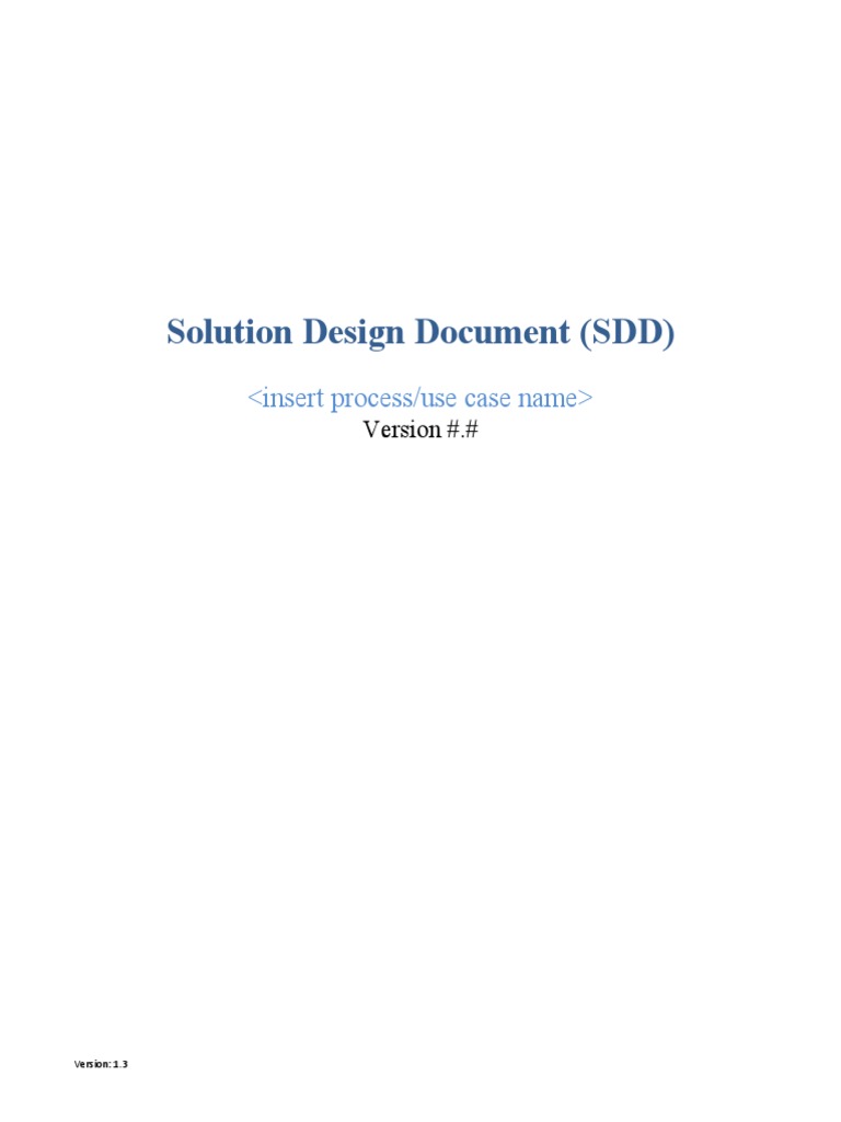 SDD Template | PDF | Systems Science | Systems Engineering