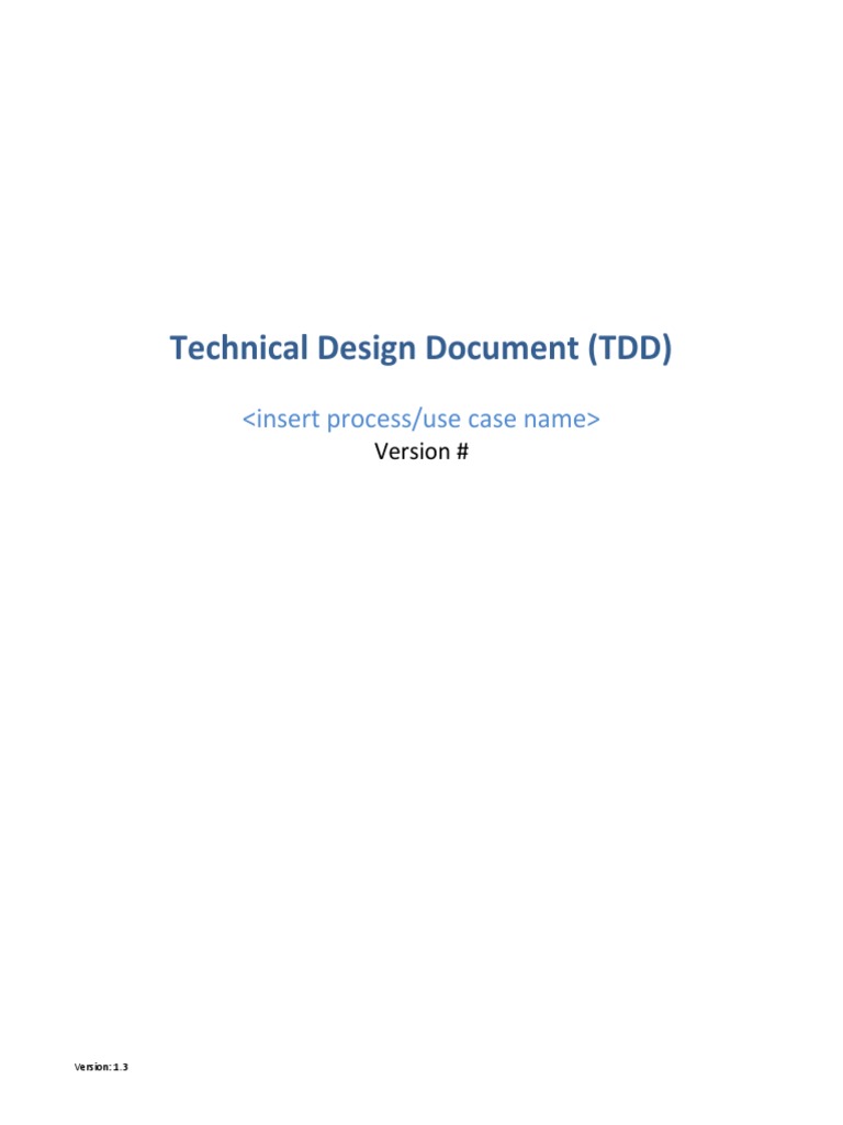 TDD Template | PDF | Process Control | Automation