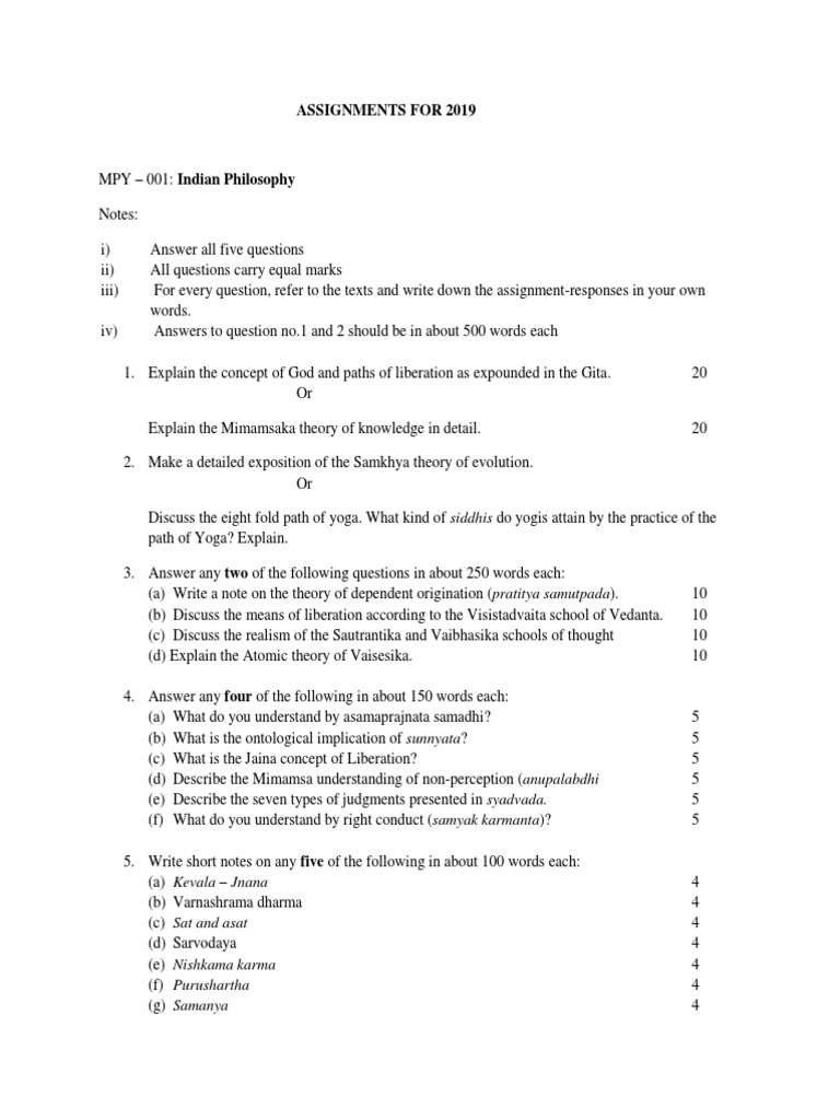 MAPY Question Papers 2019 July - First Year | PDF | Dalit | Moksha