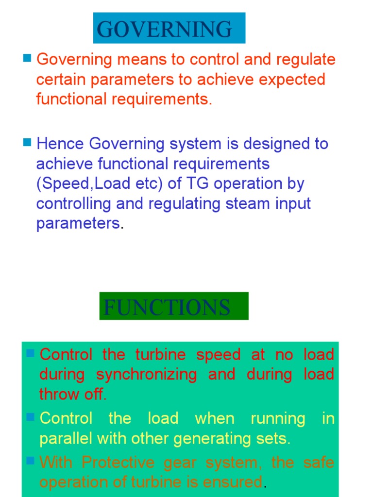 Governing | PDF | Turbine | Throttle