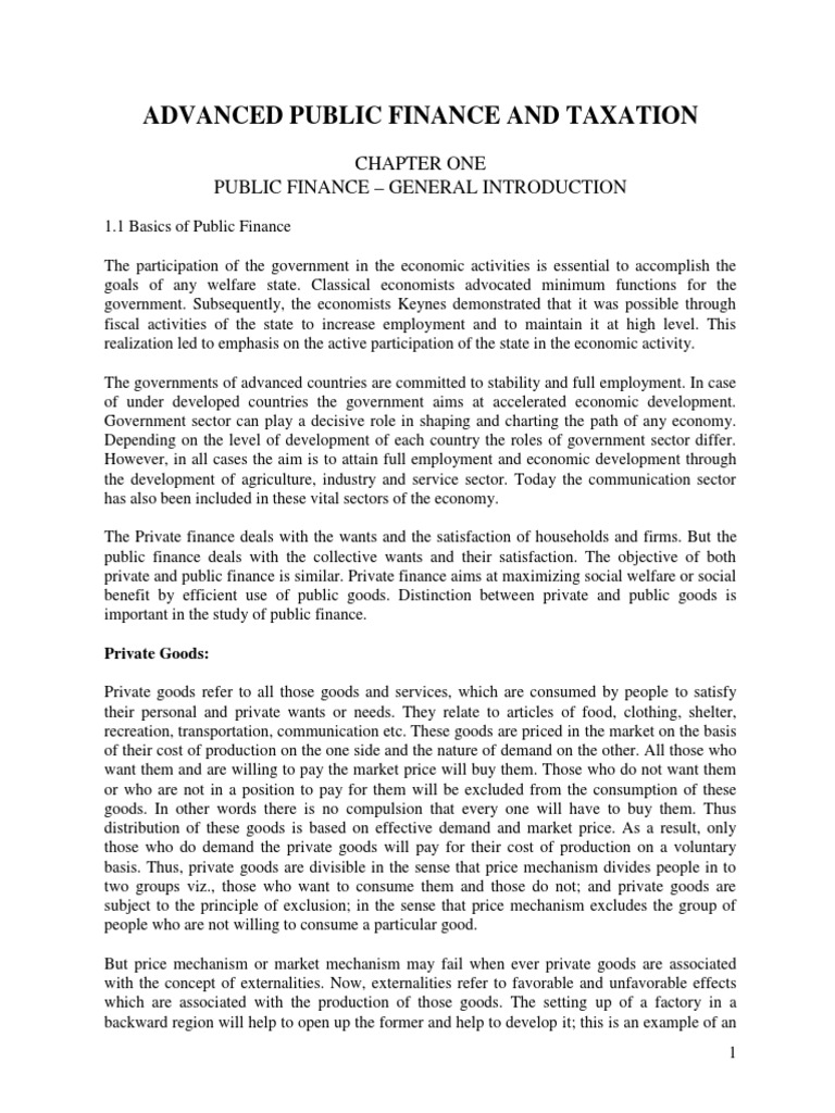 Advanced Public Finance and Taxation PDF | PDF | Public Finance | Taxes