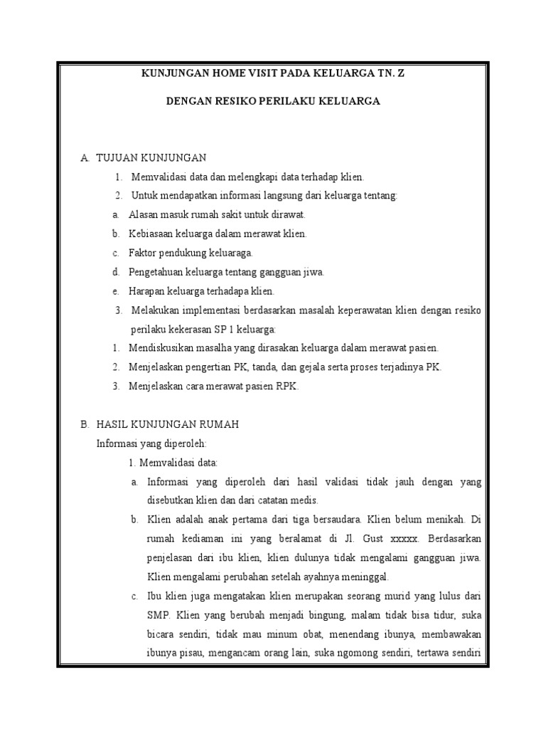 Kunjungan Home Visit | PDF