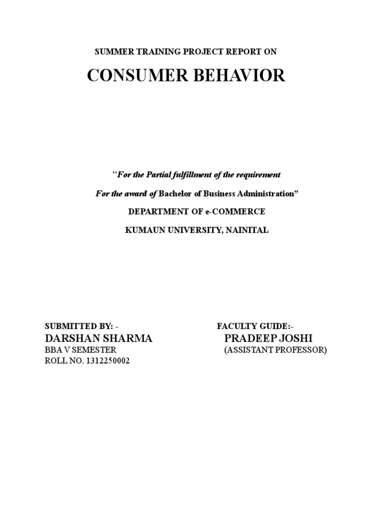 Real Estate Consumer Behavior Report | PDF | Consumer Behaviour | Choice