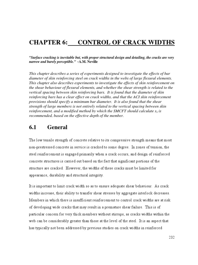 Control of Crack Widths | PDF | Strength Of Materials | Stress (Mechanics)