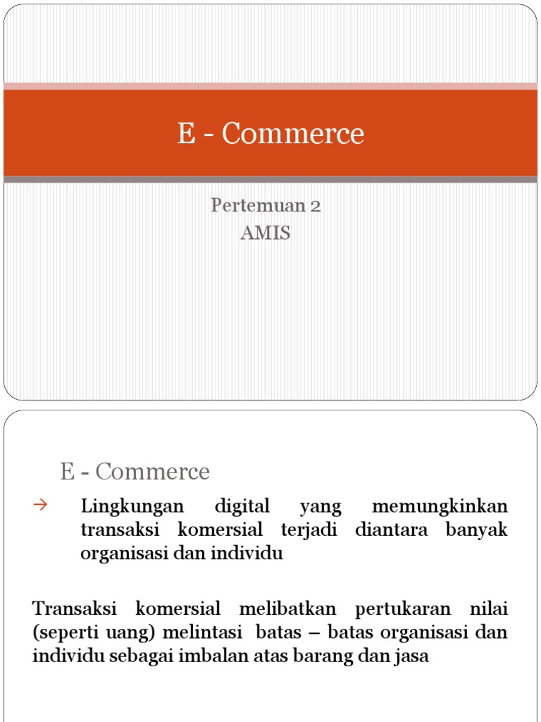Pertemuan 2 - E - Commerce | PDF