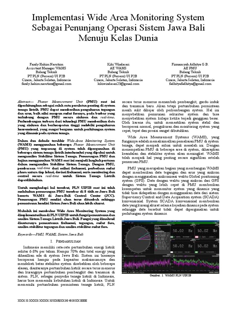 Paper Implementasi WAMS | PDF | Komputer | Teknologi & Rekayasa