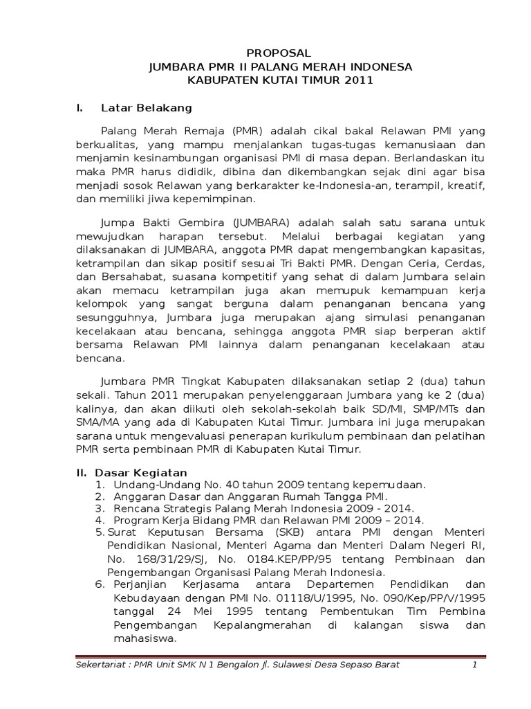 Proposal PMR 2010 - 2011 | PDF