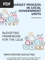 LGU Budget Cycle | PDF | Fund Accounting | Budget