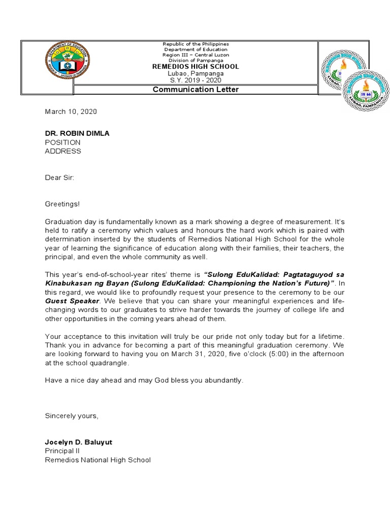 Graduation Invitation Letter Get Your Visa Letter Invitation Before