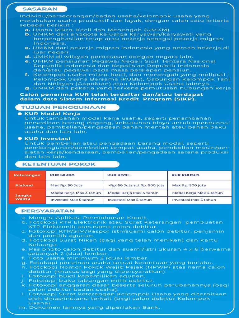 Brosur KUR Ok PDF | PDF