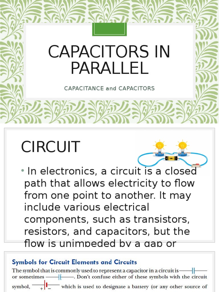 Understanding Capacitors in Parallel | PDF | Series And Parallel ...